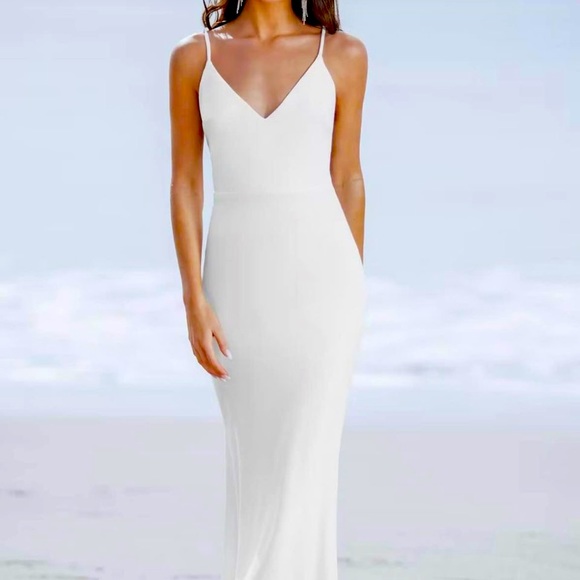 Dresses | Simple White Beach Wedding Dress | Poshmark